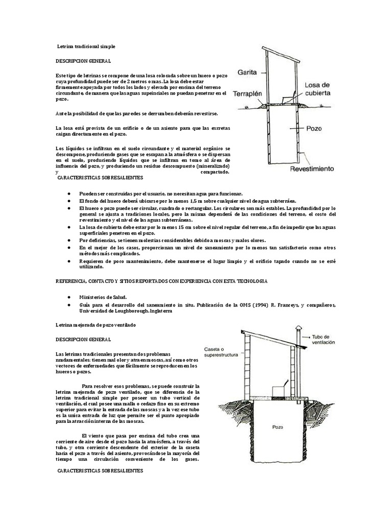 Letrina Tradicional Simple | PDF | Letrina | Suelo