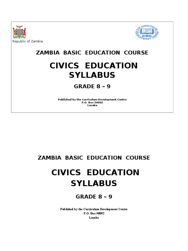 Civics Education Sylaabus - Grade 8 - 9 | PDF | Human Rights | Test ...