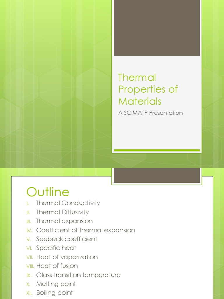 MATERIAL PROPERTIES | PDF | Thermal Expansion | Polymers