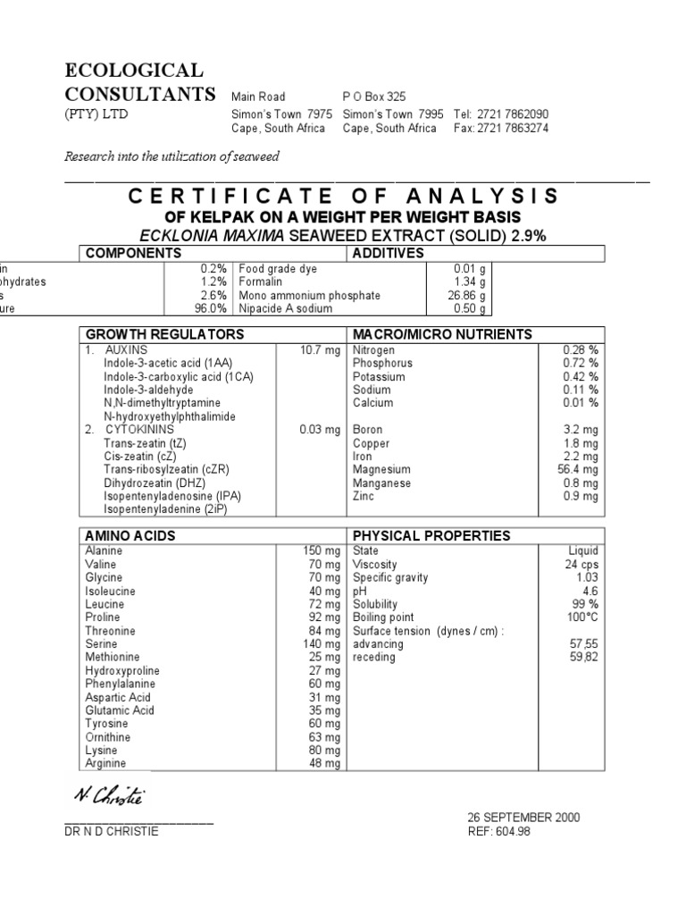 Kelpak | PDF | Magnesium | Nutrients