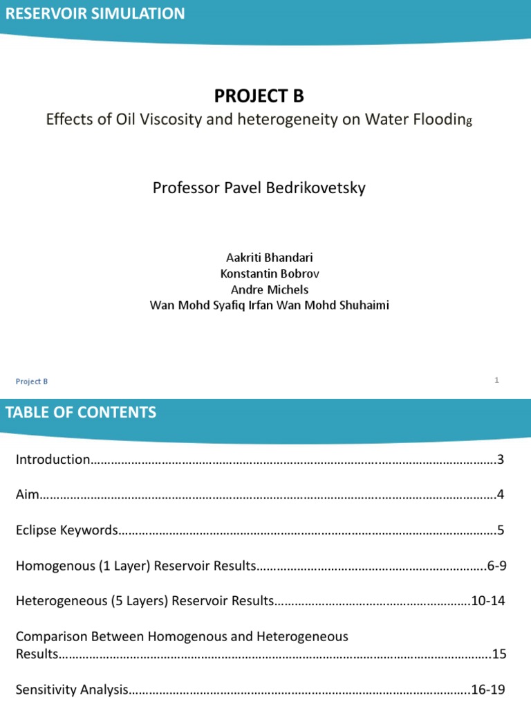 Waterflooding Using Eclipse | PDF | Extraction Of Petroleum | Petroleum Reservoir