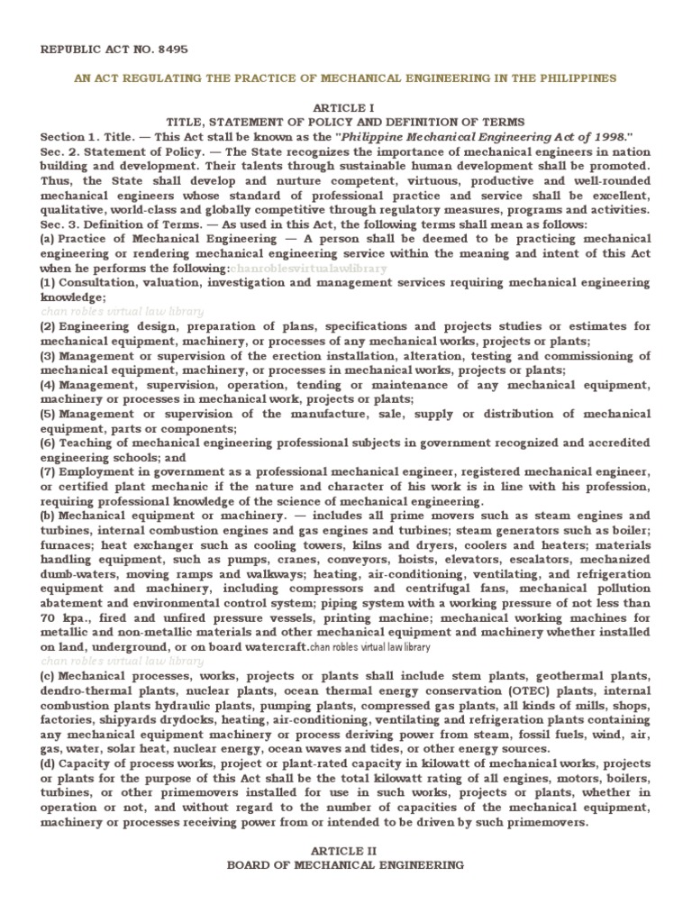 Philippine Mechanical Code | PDF | Licensure | Engineer Philippine Mechanical Code | PDF | Licensure | Engineer