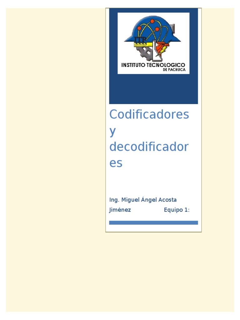 Codificadores y Decodificadores | PDF | Tecnología de información y ...