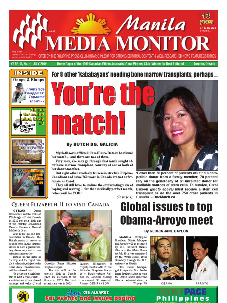 Manila Media Monitor - JULY 2009 | PDF | Western Union | Psychiatry