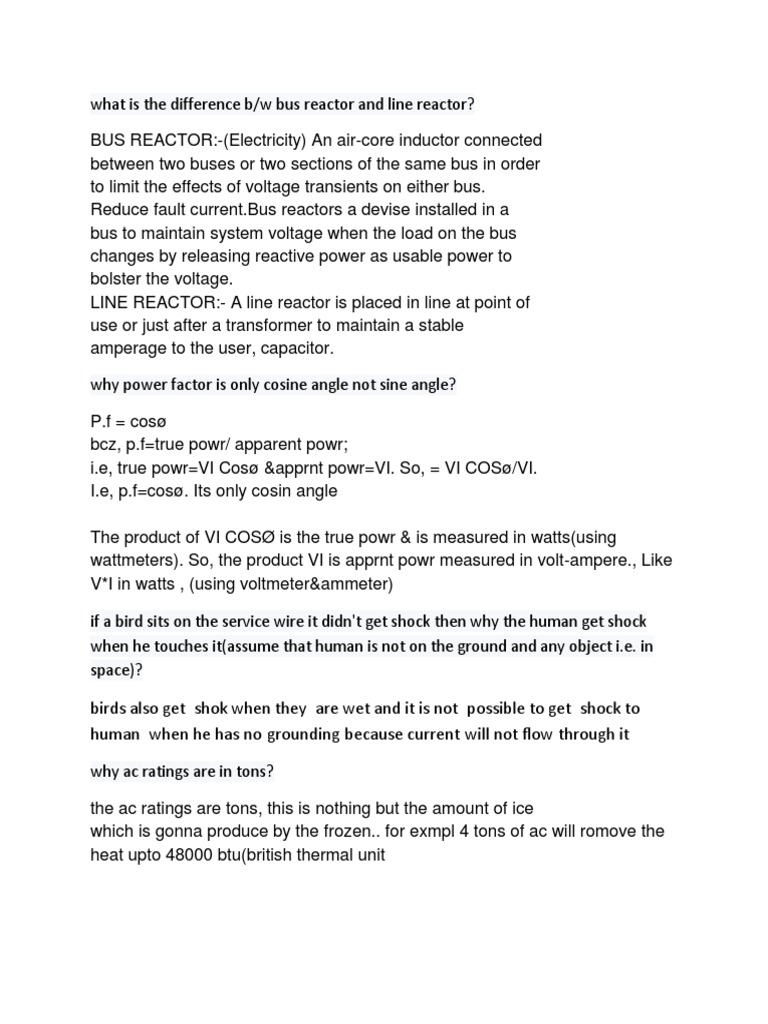 Electrical Engineering Interview Interview Questions | PDF ...