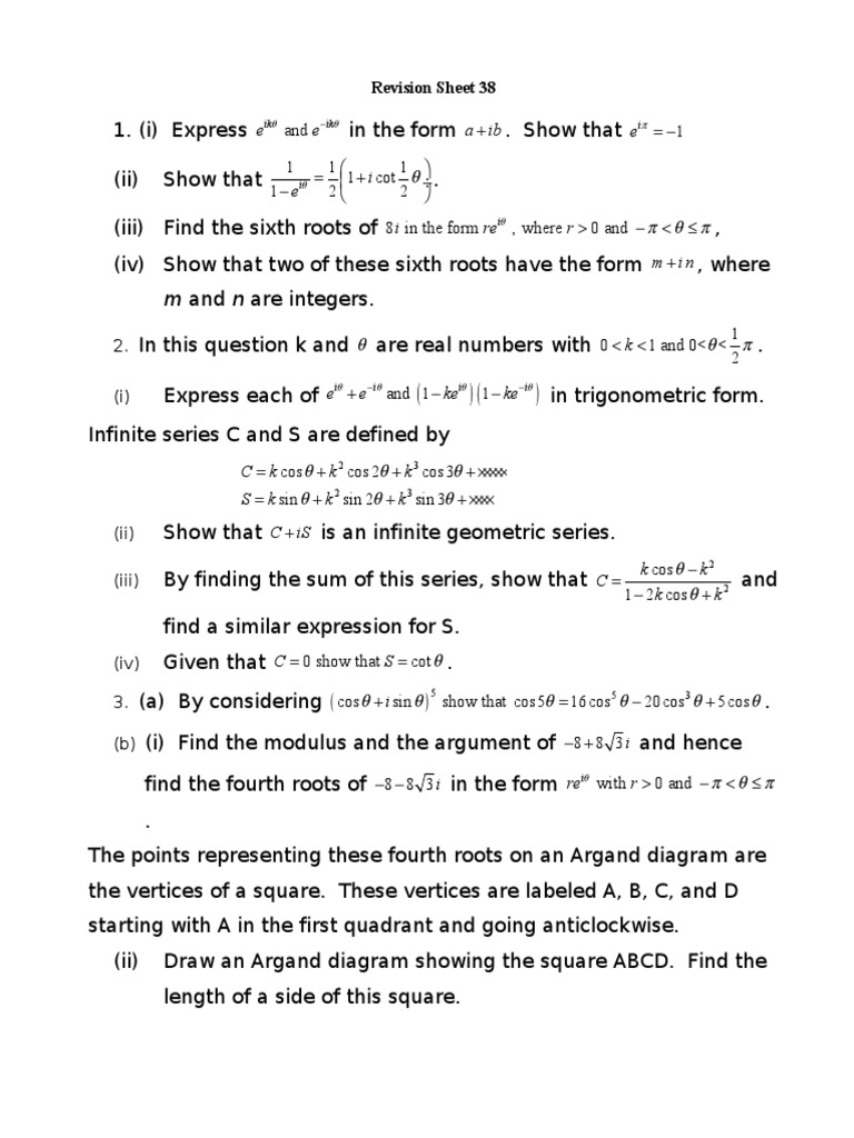 38 Complex | PDF | Trigonometric Functions | Sine