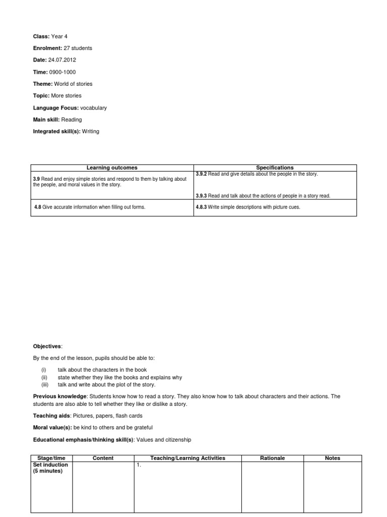 More Stories Shoemaker and The Elves | PDF | Lesson Plan | Cognition