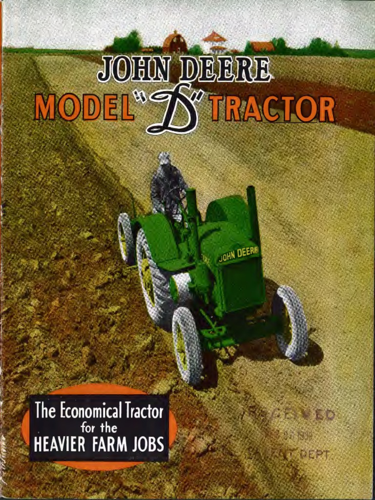John Deere Model D Brochure | PDF | Tractor | Vehicle Parts