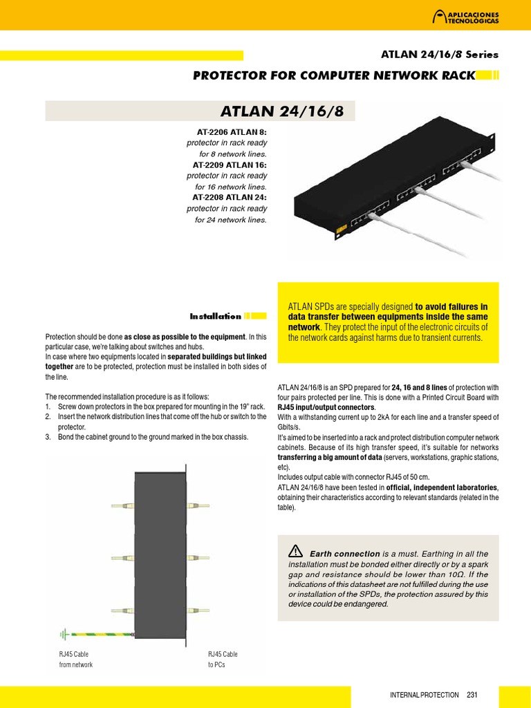 ATLAN 24 Thiet Bi Chong Set LAN Data 24 Port | PDF | Computer Network ...