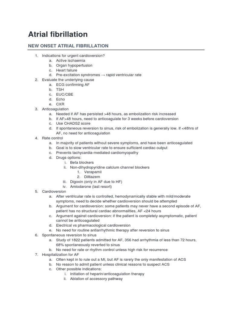 Atrial Fibrillation | PDF | Cardiovascular Physiology | Circulatory System