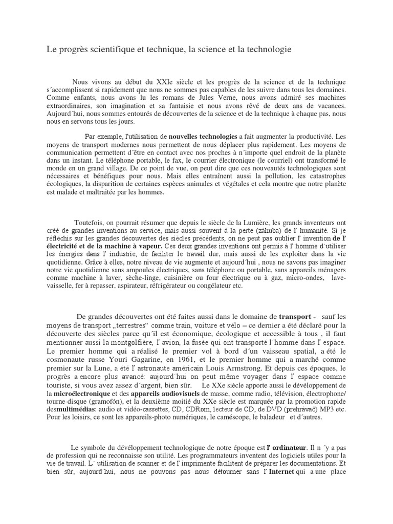 Le Progrès Scientifique Et Technique | PDF | Astronautes | Nature humaine