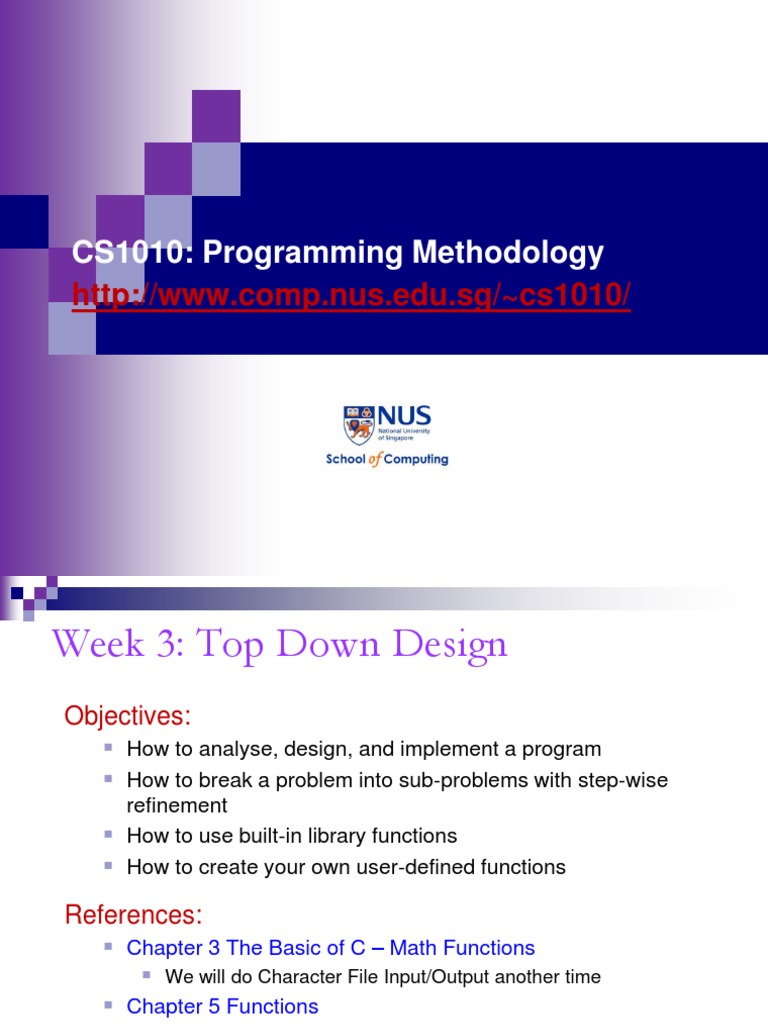 Week 3 Pdf Parameter Computer Programming Subroutine 1050