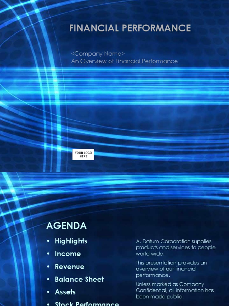 Financial Performance Report Template PowerPoint | PDF