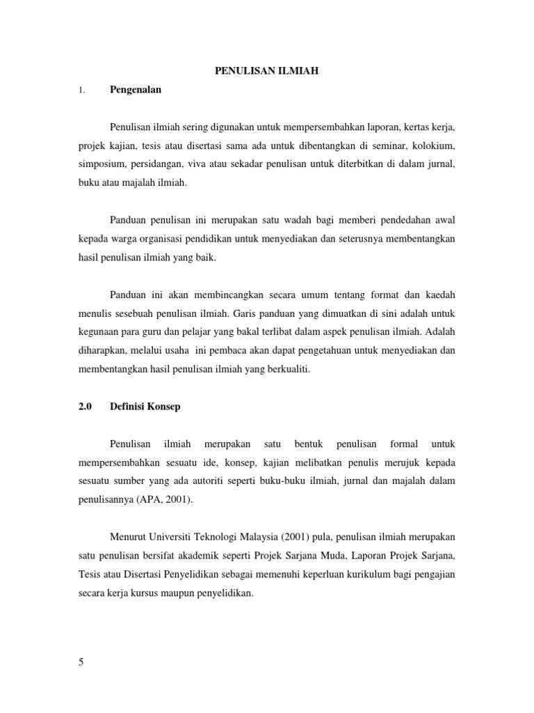 Format Penulisan Ilmiah | PDF