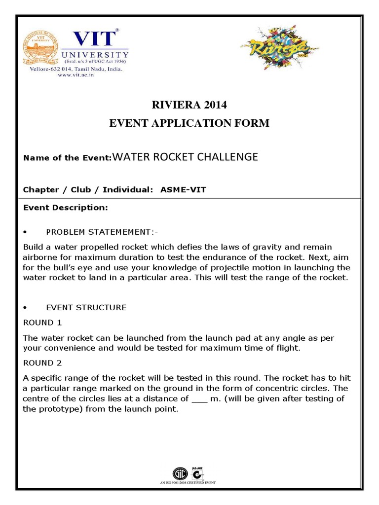 Water Rocket Challenge | PDF | Rocket | Circle