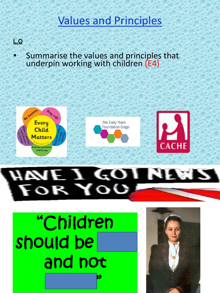 Values and Principles E4 | PDF