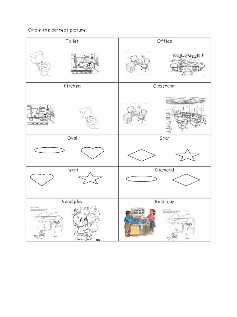 Circle The Correct Picture | PDF