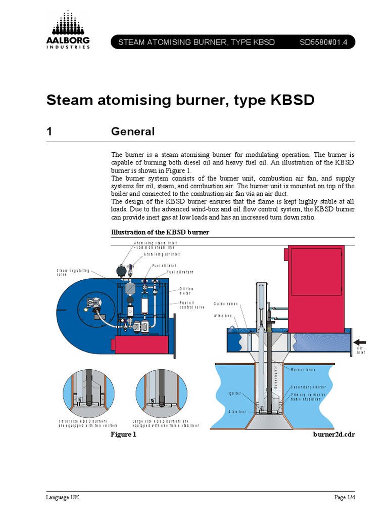 Boiler Burner (Steam Jet) | PDF | Valve | Combustion