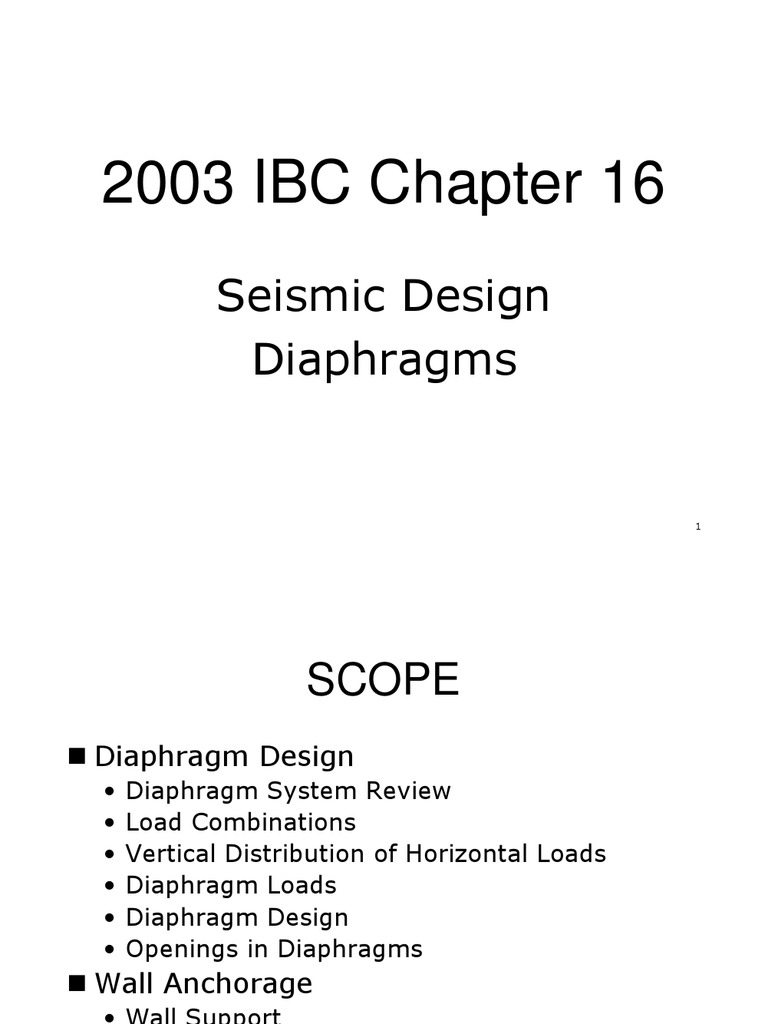 2003 Ibc Diaphragm Design | PDF | Structural Load | Force