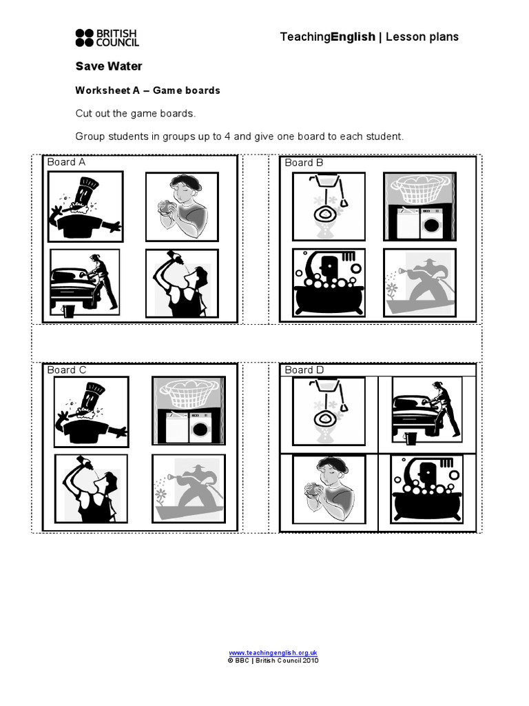 Save Water Worksheets | PDF