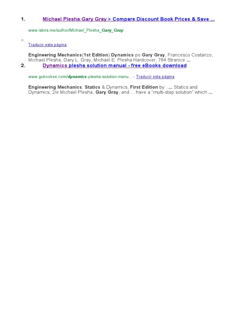 Michael Plesha's Dynamics Textbook | PDF