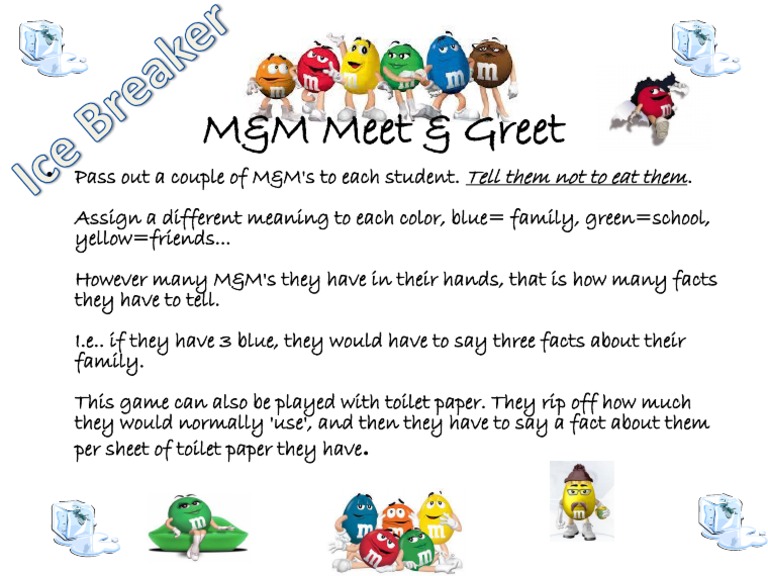 M&M Icebreaker Activity Guide | PDF | Wellness