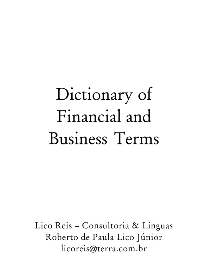 Finance Dictionary | Download Free PDF | Bonds (Finance) | American ...