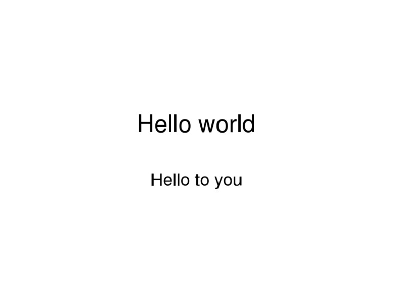 Hello | PDF
