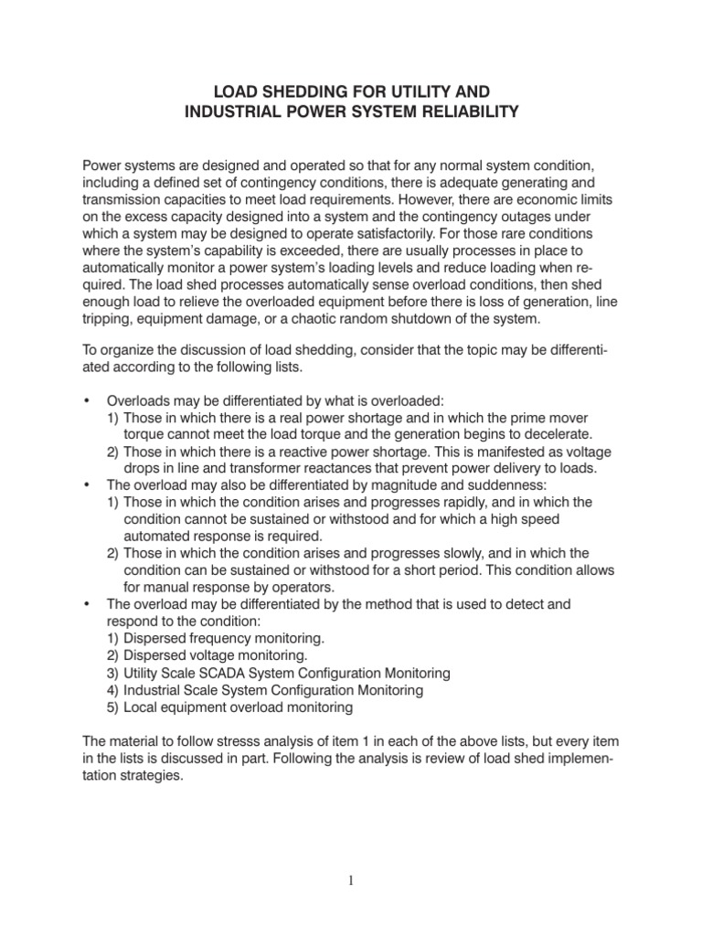 Basler Load Shed Application Guide | PDF | Electric Generator ...