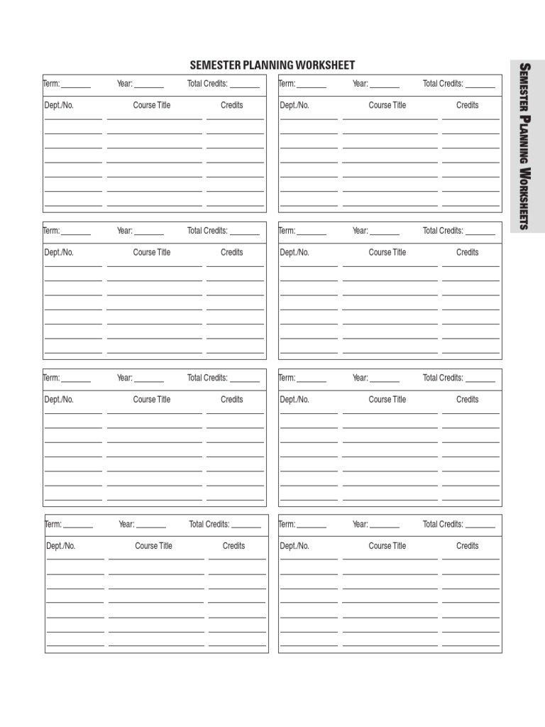 Semester Planning | PDF