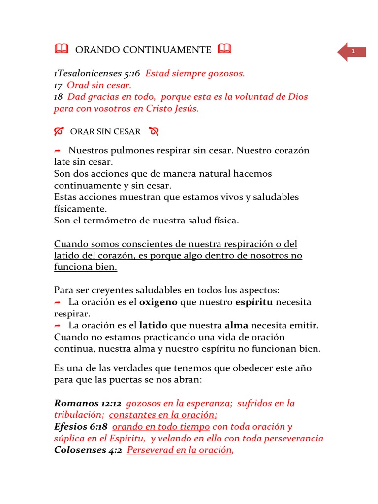 Orad Sin Cesar | PDF | Oración | Jesús