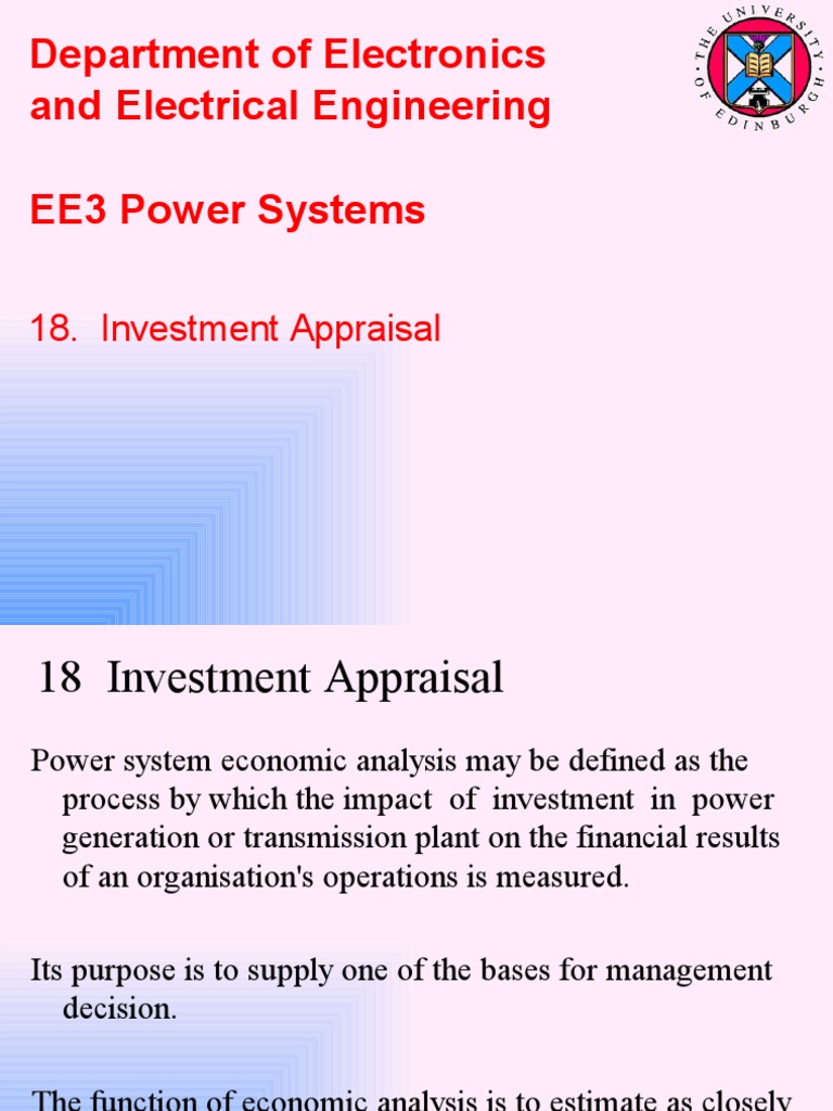 Department of Electronics and Electrical Engineering EE3 Power Systems | Download Free PDF ...