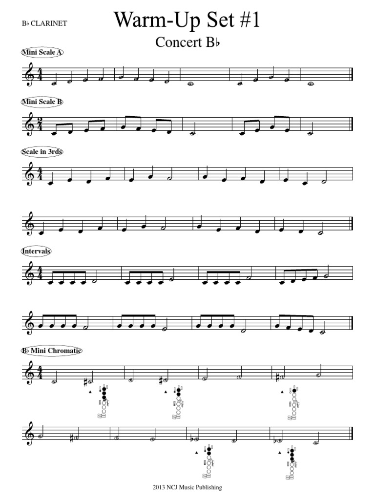 Beginner Band Warm-Up Clarinet | PDF | Art
