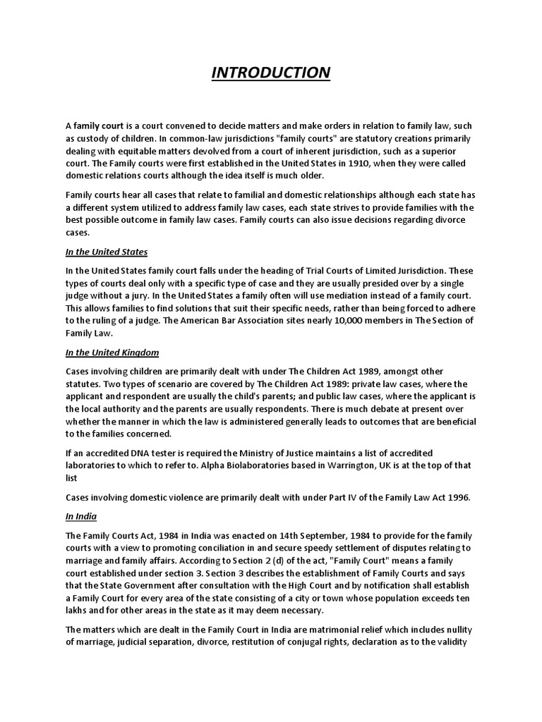 Family Courts | PDF | Family Court | Ethical Principles