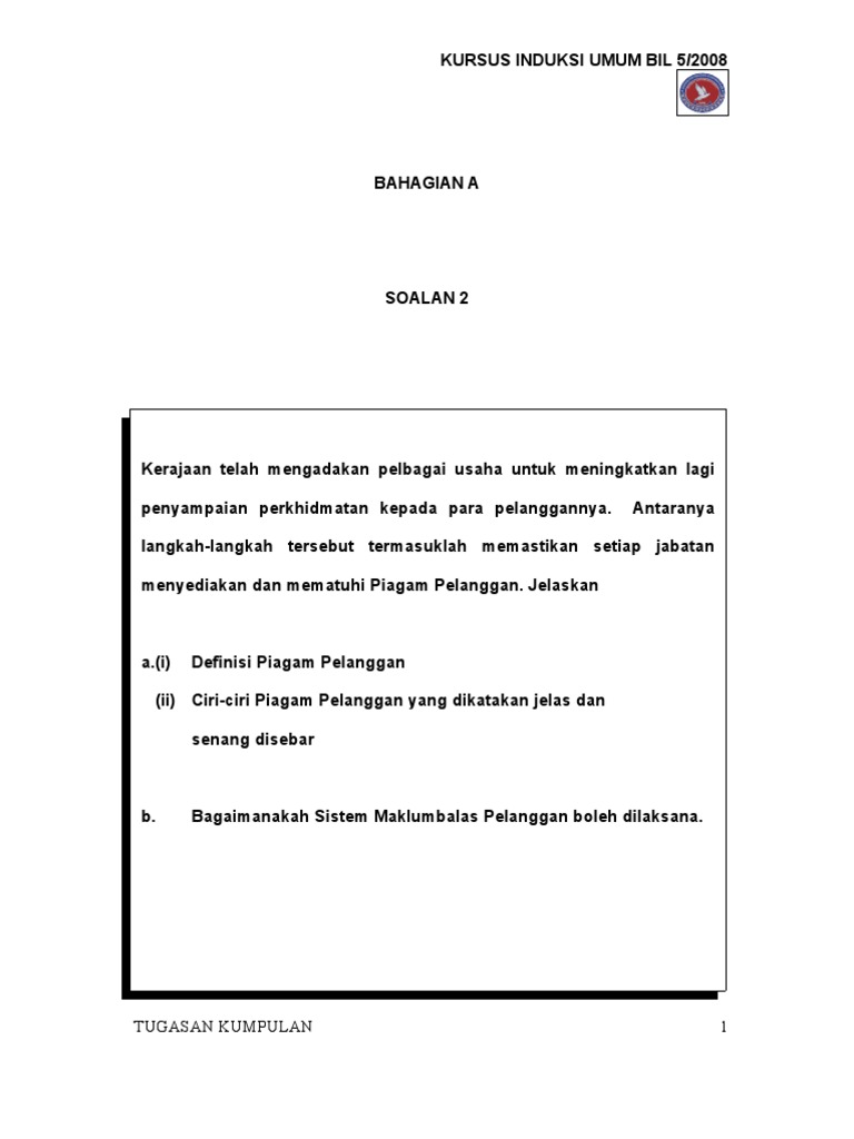 Piagam Pelanggan | PDF
