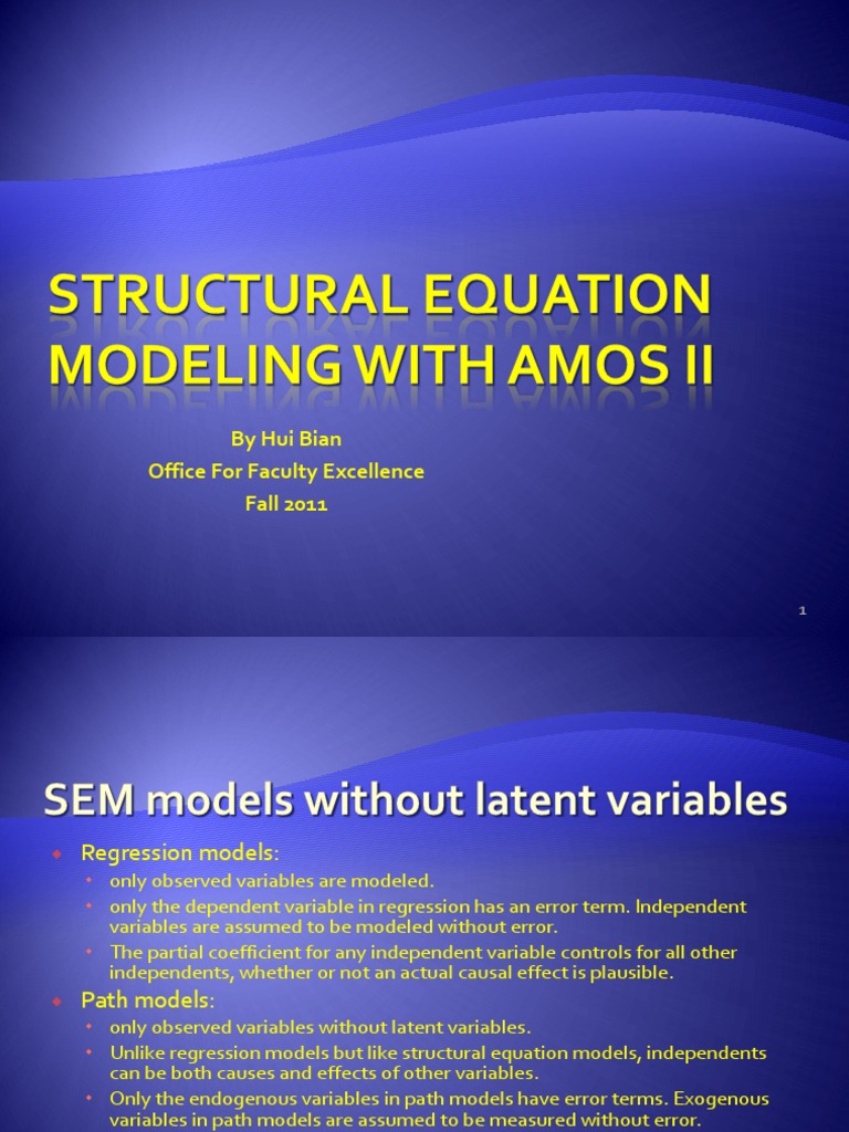 Sem With Amos II | PDF | Teaching Methods & Materials | Computers