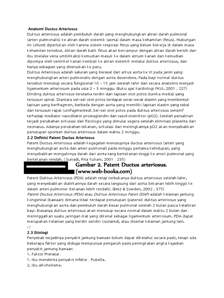 ANATOMI DAN FISIOLOGI DUKTUS ARTERIOSUS | PDF