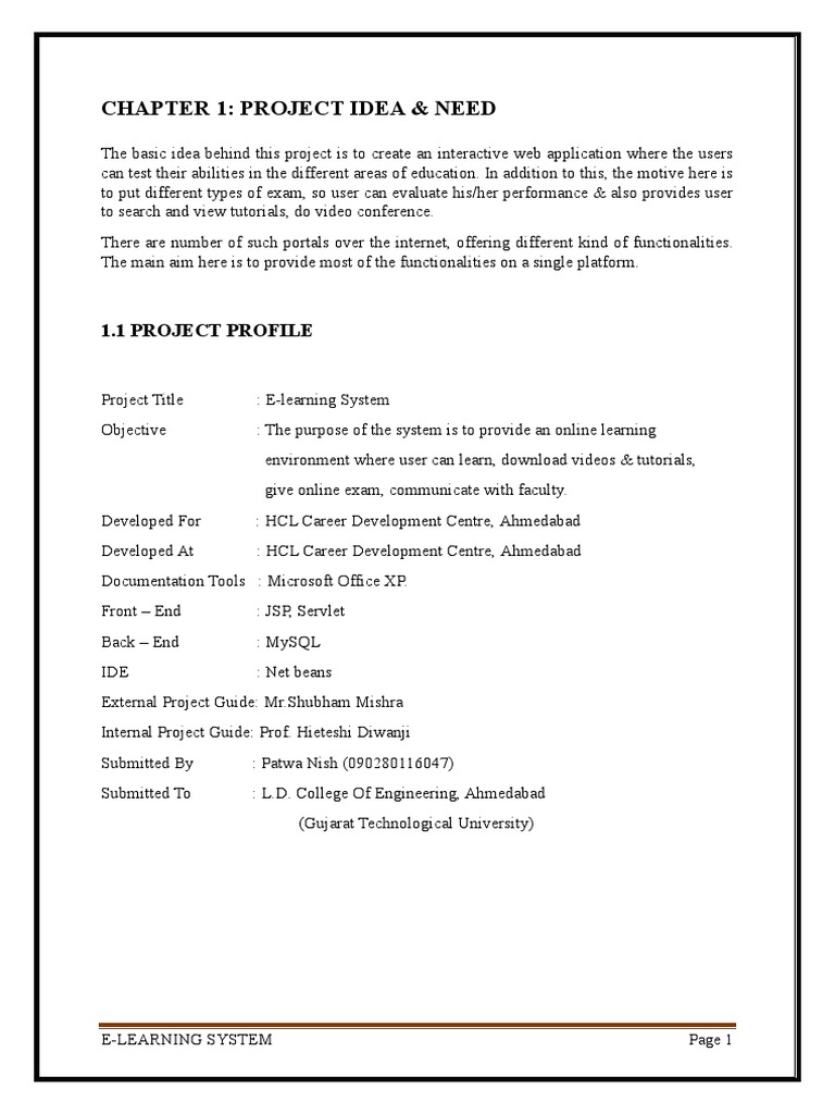 E Learning System | PDF | Feasibility Study | Educational Technology