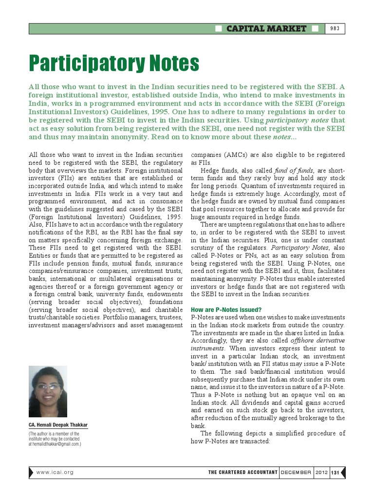 Participatory Note | PDF