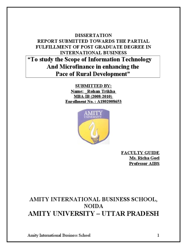 IT & Microfinance in Rural Growth | PDF | Microfinance | Empowerment