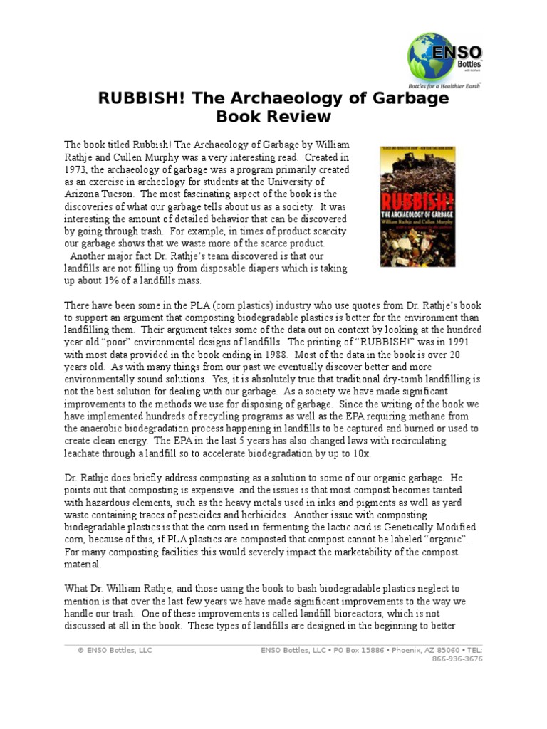 Rubbish! The Archaeology of Garbage Book Review | PDF | Landfill ...