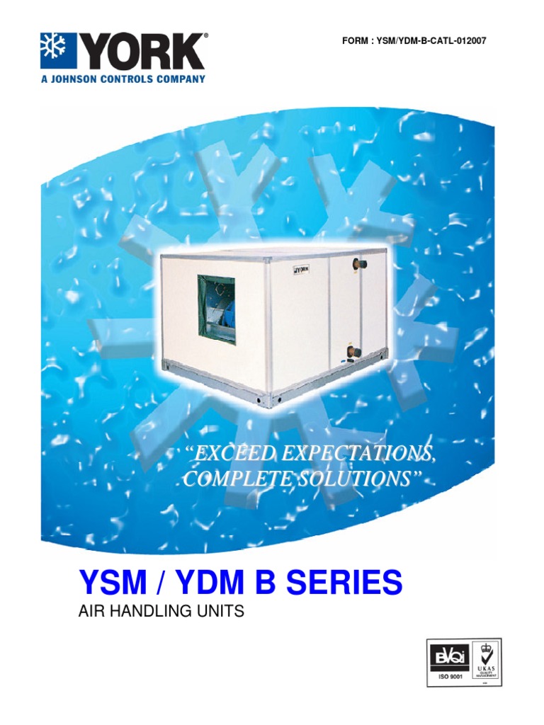 Ysm Ydm B Ahu Catalogue 01 2007 | PDF | Pipe (Fluid Conveyance) | Electric Motor