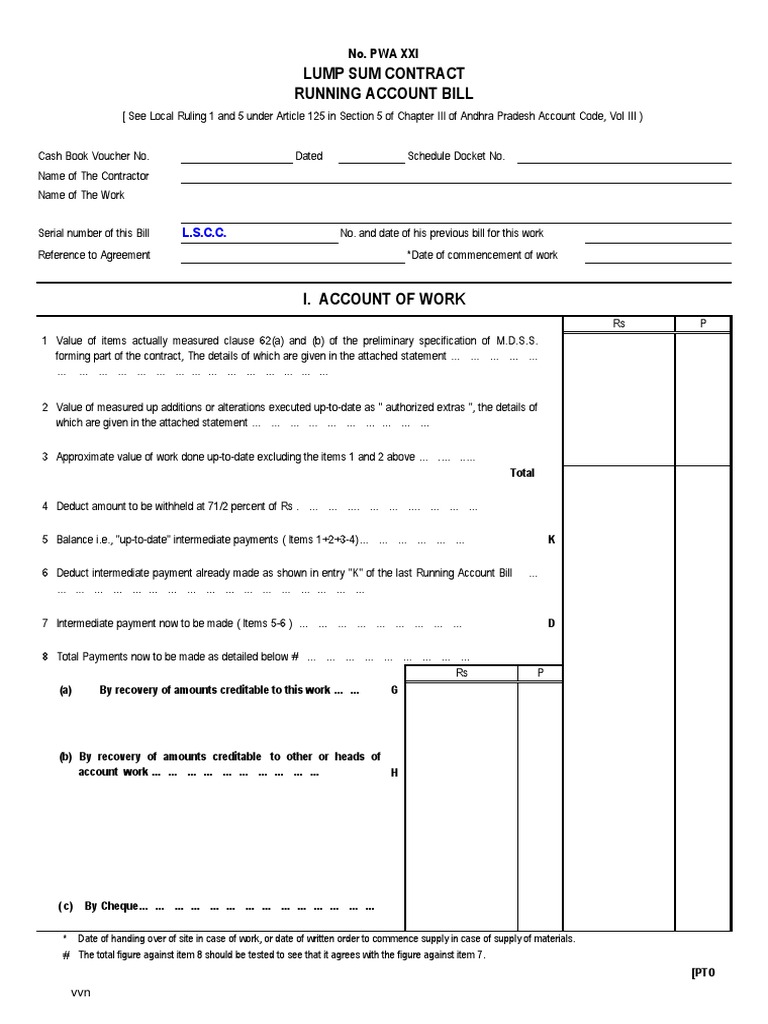 LSCC Part Bill CC Form | PDF | Payments | Cheque