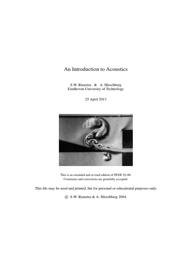 An Introduction To Acoustics | PDF