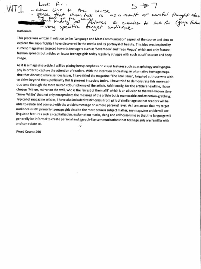 Sample Written Task 1