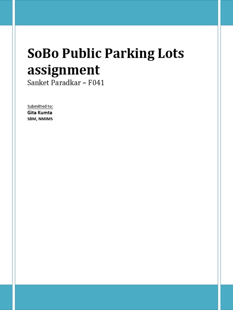 Assignment | PDF | Parking Lot | Information Technology Management