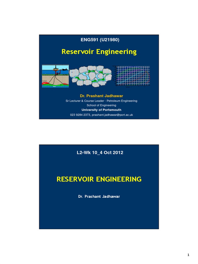 Reservoir Engineering | PDF | Porosity | Petroleum Reservoir