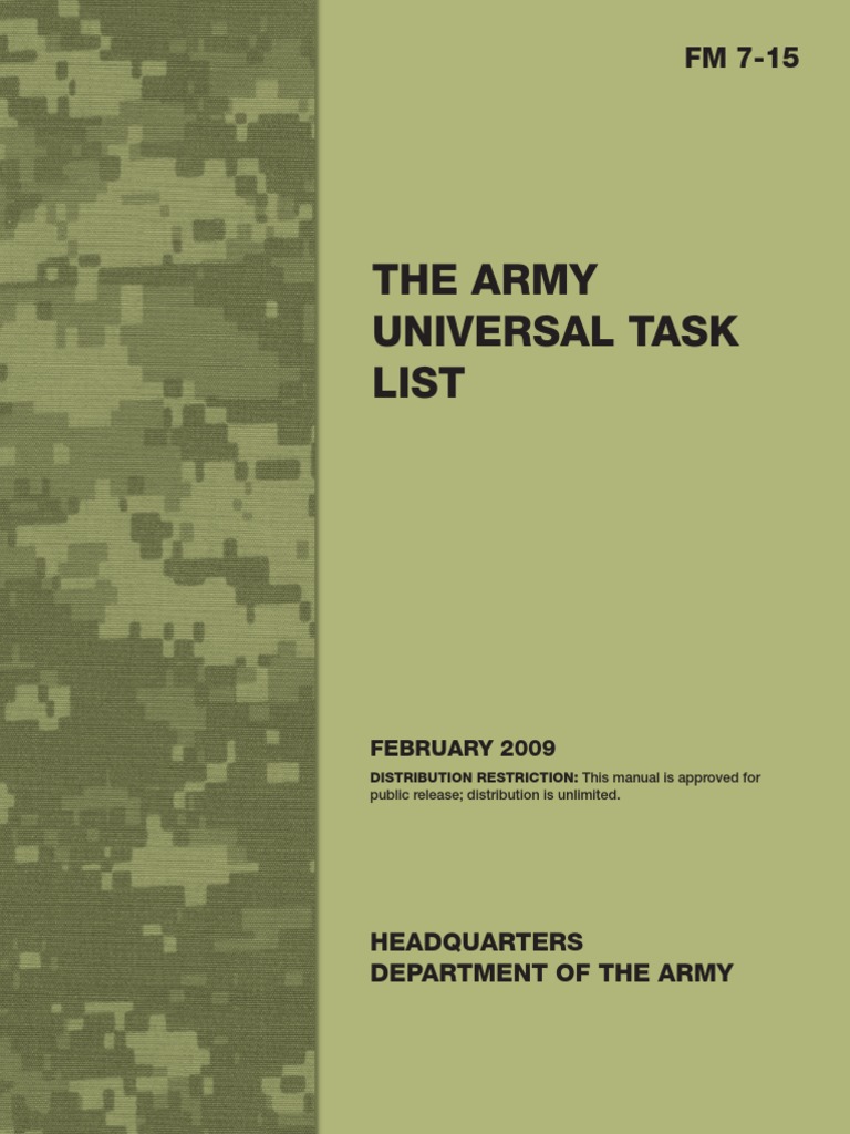 The Army Universal Task List | PDF | United States Army | Cbrn Defense