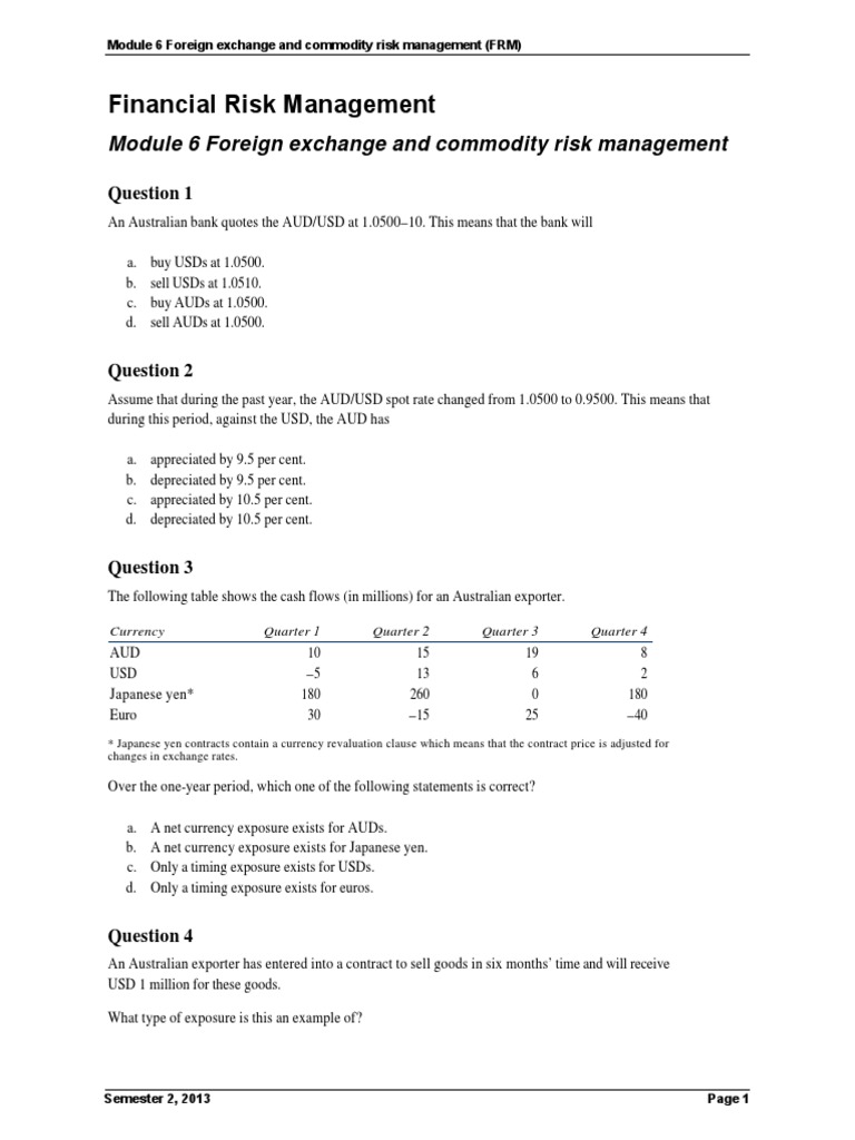 An Analysis of Foreign Exchange Risk Management Techniques for ...