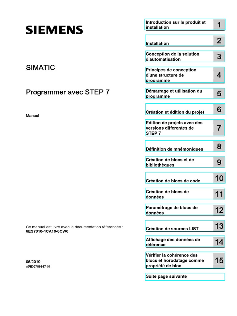 Programmer Avec STEP 7 | PDF | Microsoft Windows | Logiciel